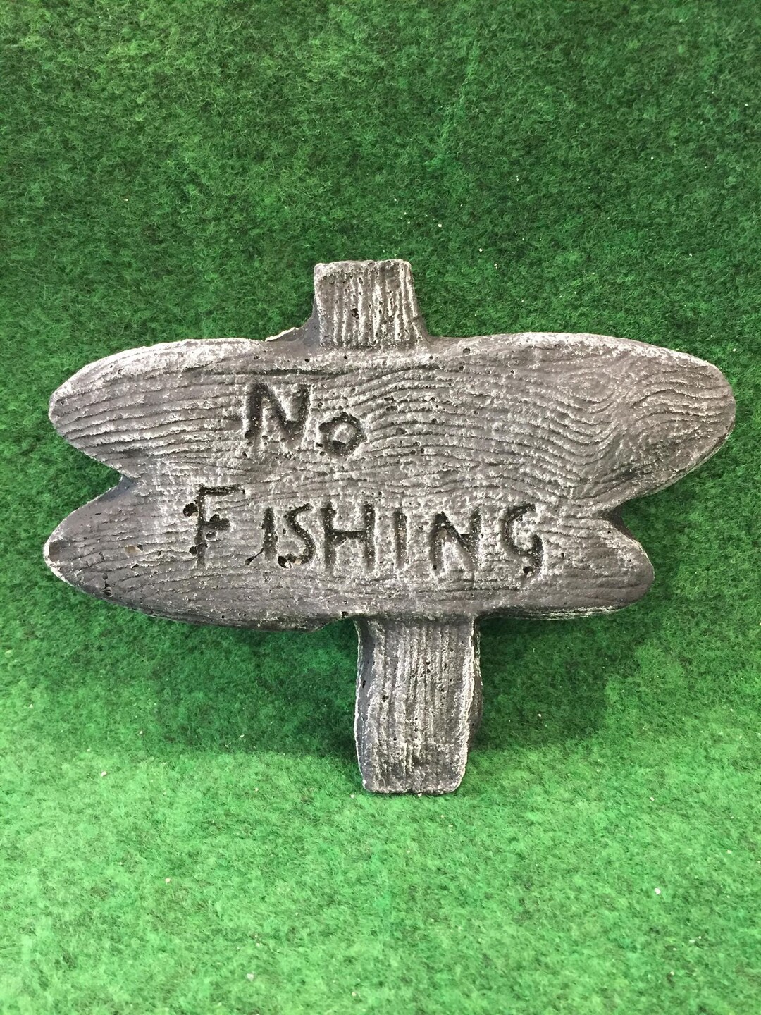 No Fishing Concrete Garden Sign Pond Decoration Pond Feature Lawn ...
