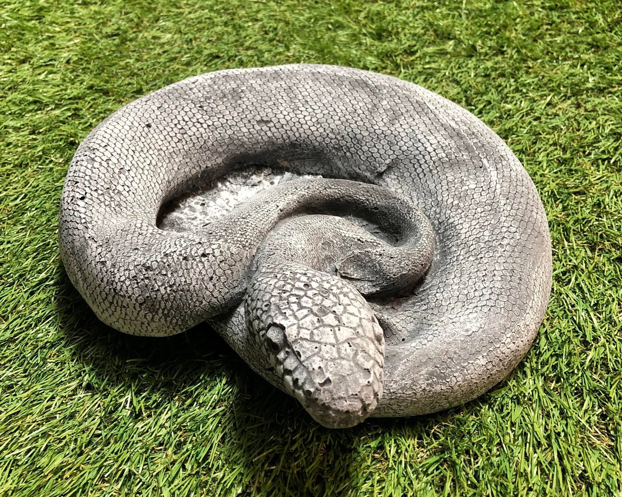 Concrete Snake Figure Sculpture Garden Lawn Ornament / Snake - Etsy