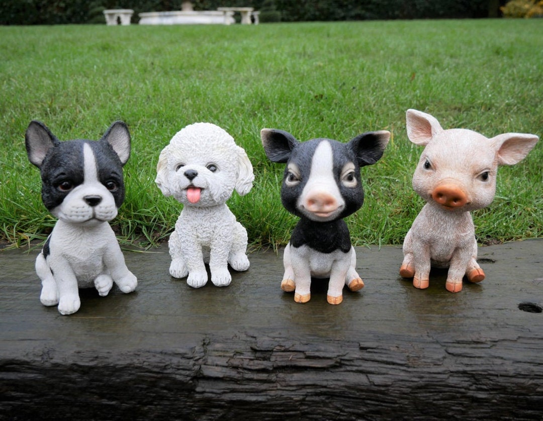 Animal Bobble Heads Outdoor Garden Ornament Resin Figures - Etsy UK
