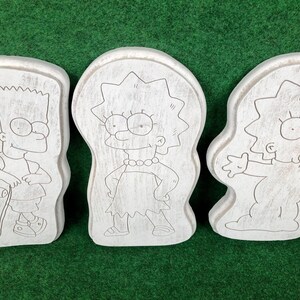Paintable Concrete Simpsons Family White Stone Ornament Wall - Etsy UK