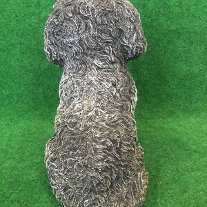 Concrete Sitting Cockapoo Sculpture Lawn Ornament Frost | Etsy UK