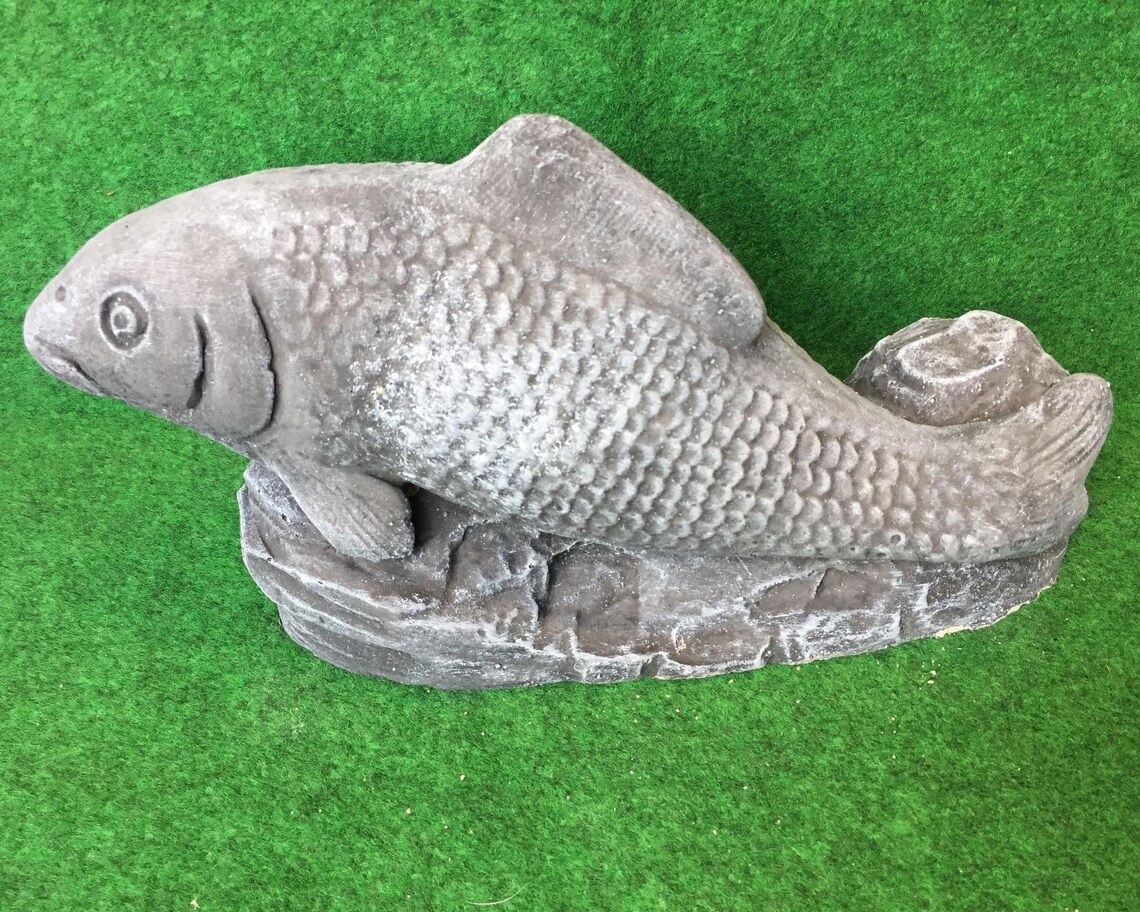 Concrete Koi Carp Fish Outdoor Garden Ornament Frost Protected - Etsy UK