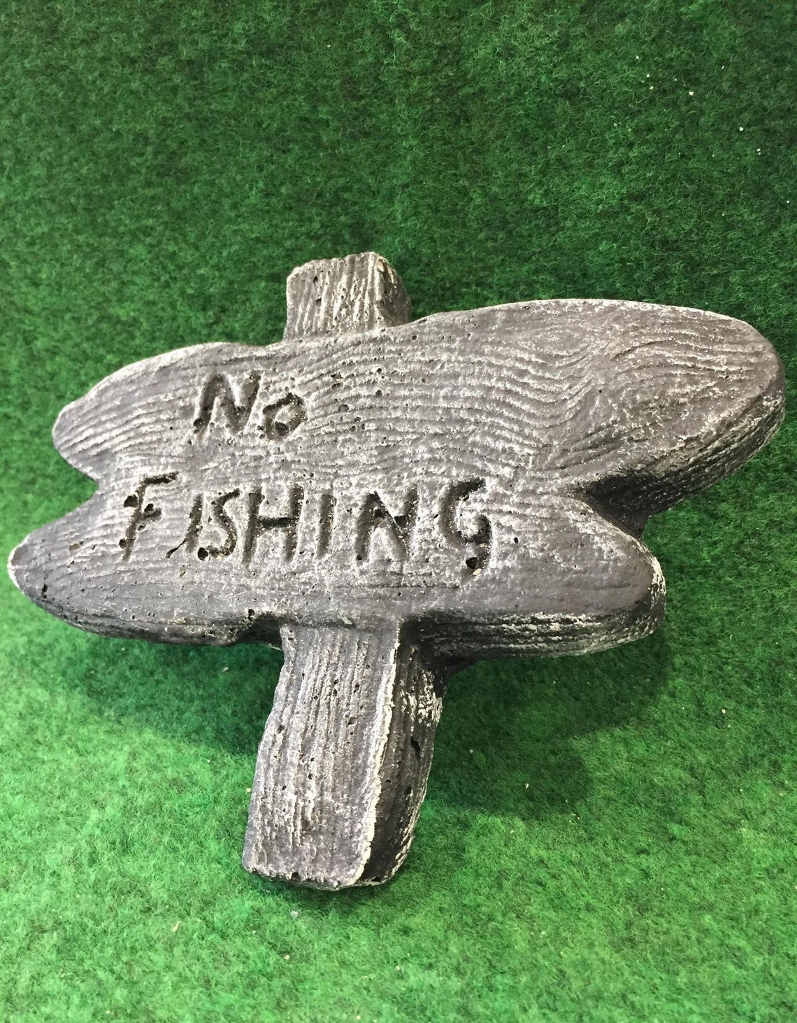 No Fishing Concrete Garden Sign Pond Decoration Pond Feature | Etsy
