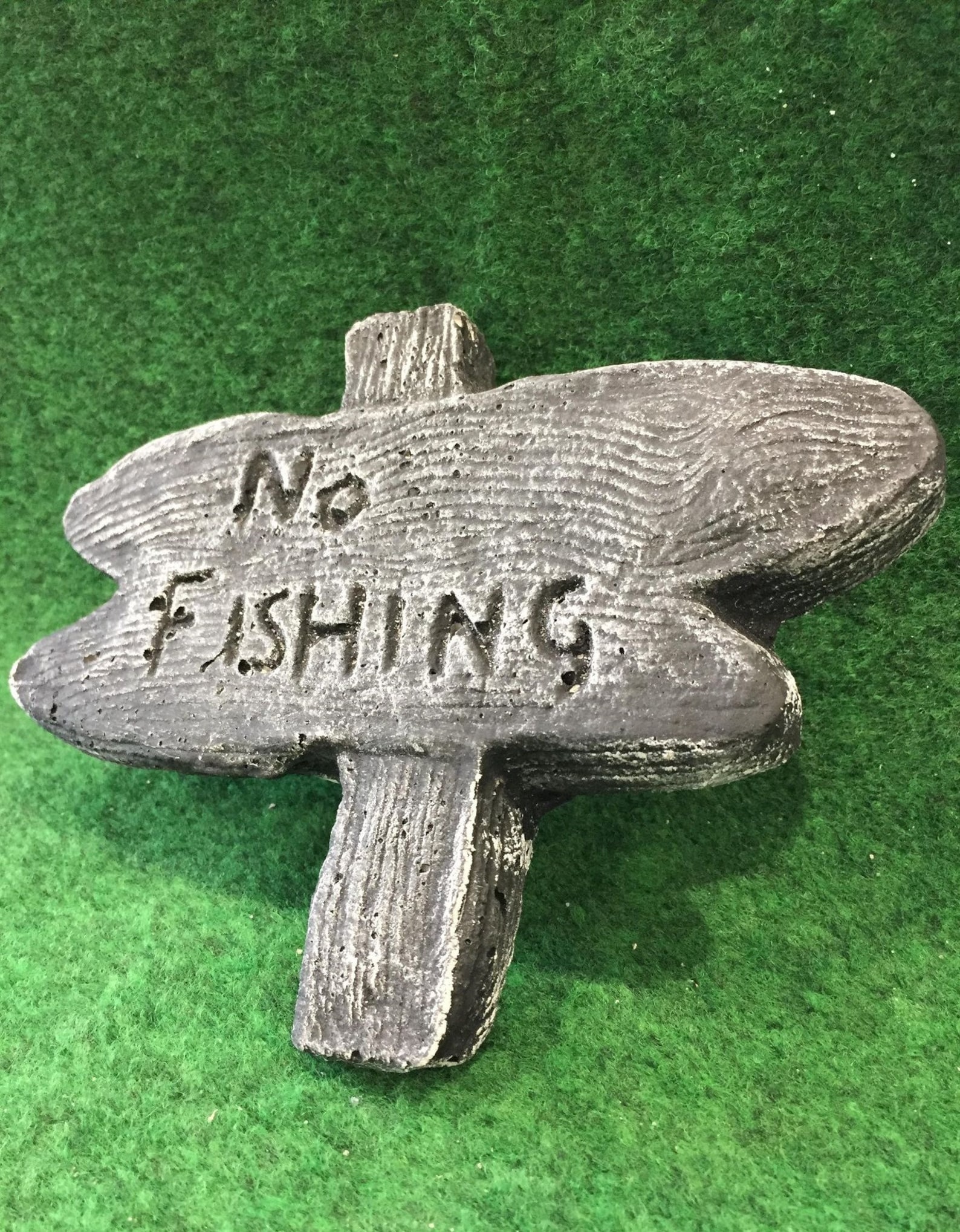 No Fishing Concrete Garden Sign Pond Decoration Pond Feature Lawn ...