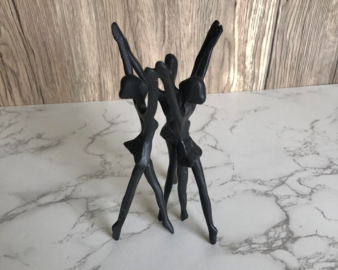 Metal Ballet Dancers Sculpture Ornament High Quality Desk Figure Indoor ...