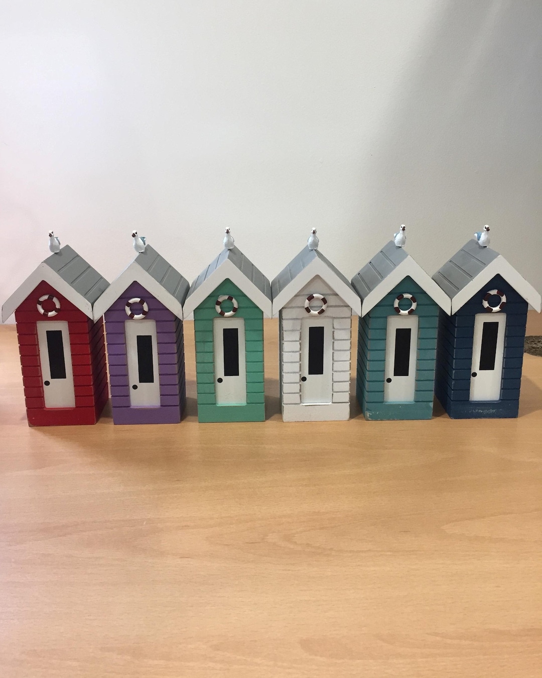 Beach Hut Money Box Seaside Nautical Ornament Piggy Bank Bright ...