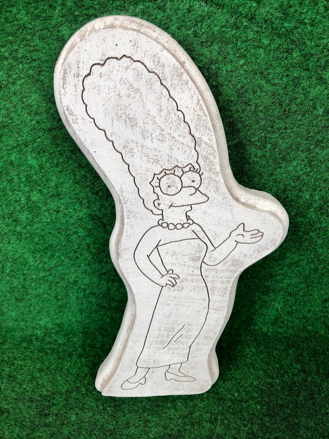 Paintable Concrete Simpsons Family White Stone Ornament Wall - Etsy UK