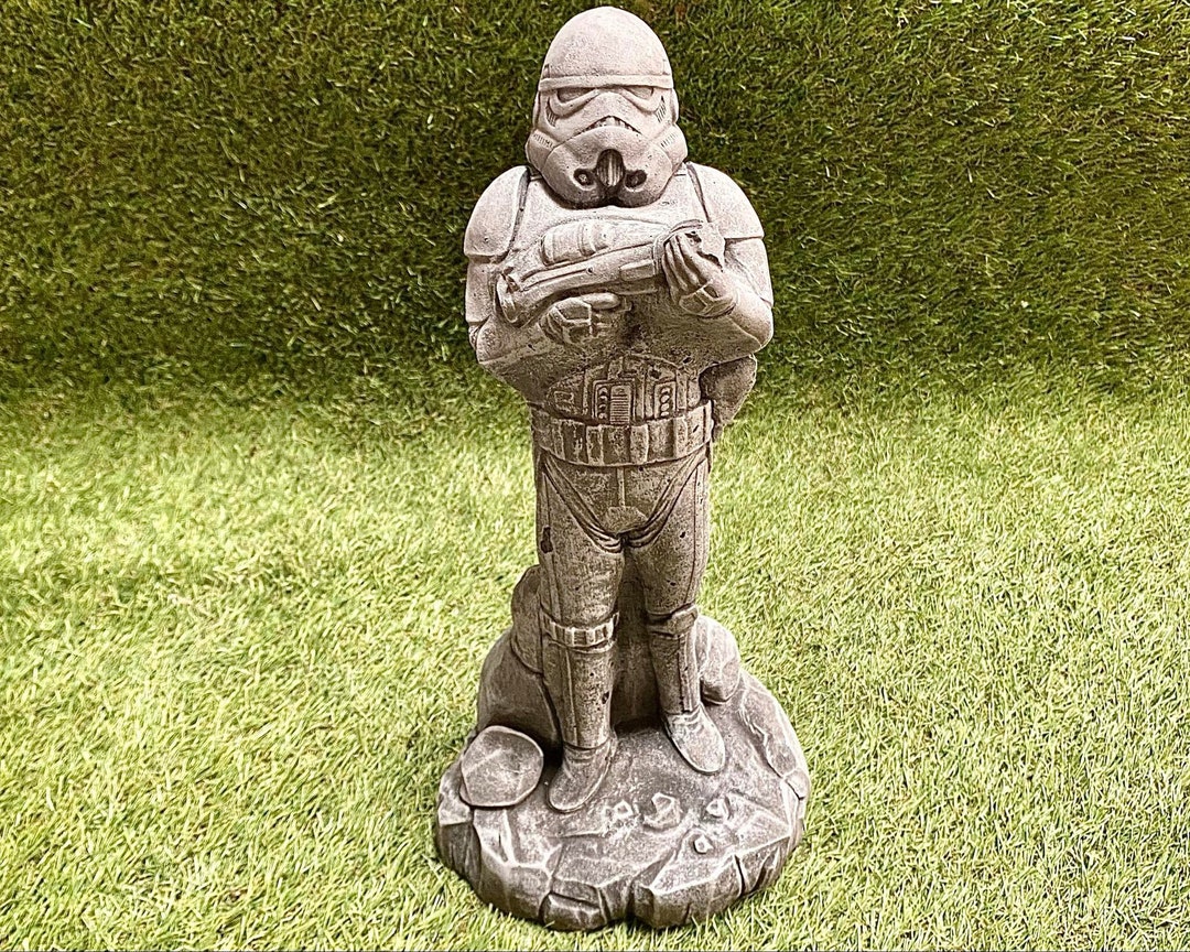 Tall Stormtrooper Star Wars Concrete Garden Sculpture Lawn Ornament ...