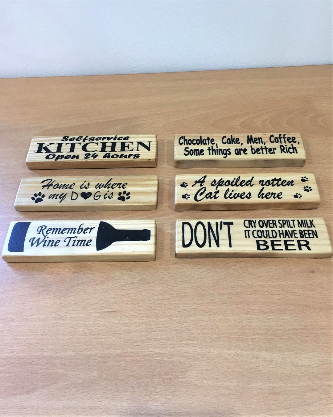 Assorted Wooden Magnets Hilarious Funny Sayings Kitchen Bar Area Décor ...