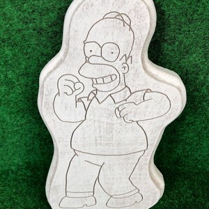 Paintable Concrete Simpsons Family White Stone Ornament Wall - Etsy UK