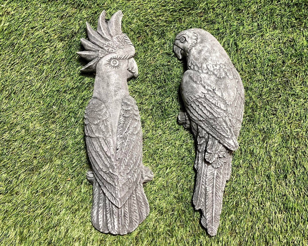 Concrete Parrot Wall Plaques Exotic Bird Animals Mounted Wall Plaque ...