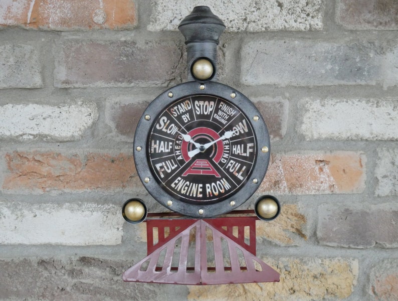 Vintage Steam Engine Control Train Clock Antique Wall Mounted - Etsy