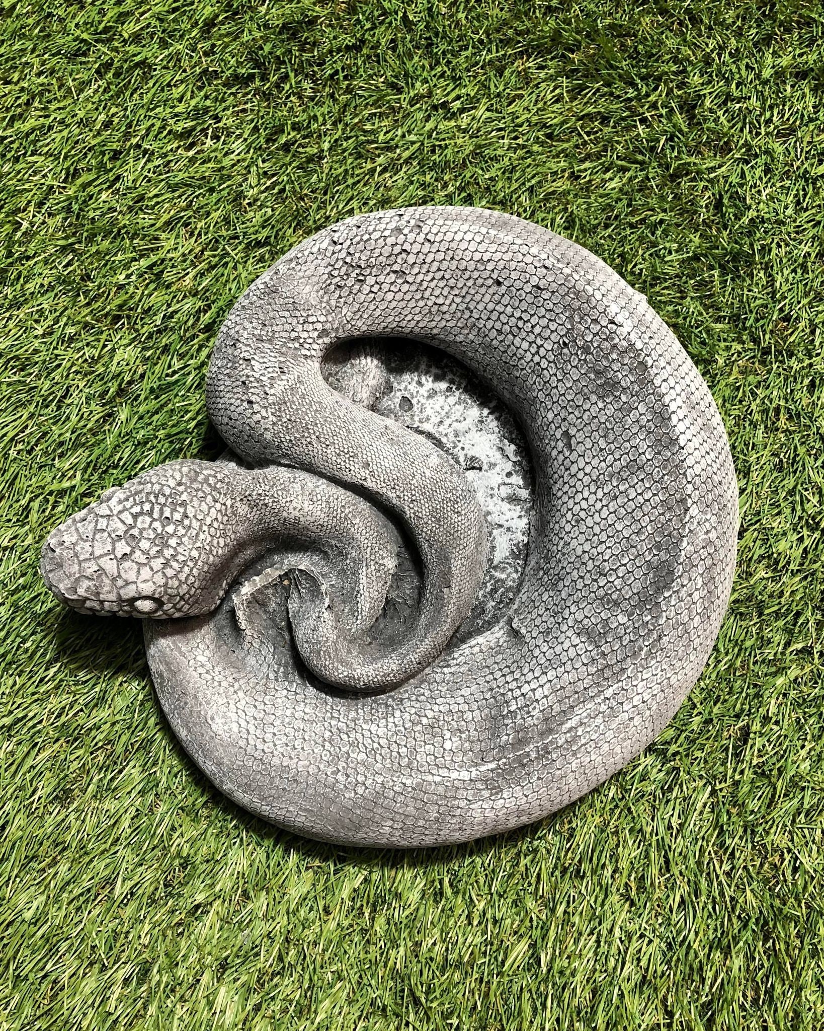 Concrete Snake Figure Sculpture Garden Lawn Ornament / Snake - Etsy