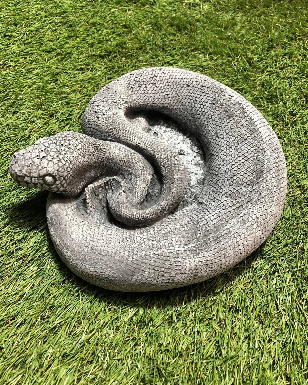 Concrete Snake Figure Sculpture Garden Lawn Ornament / Snake Pet ...