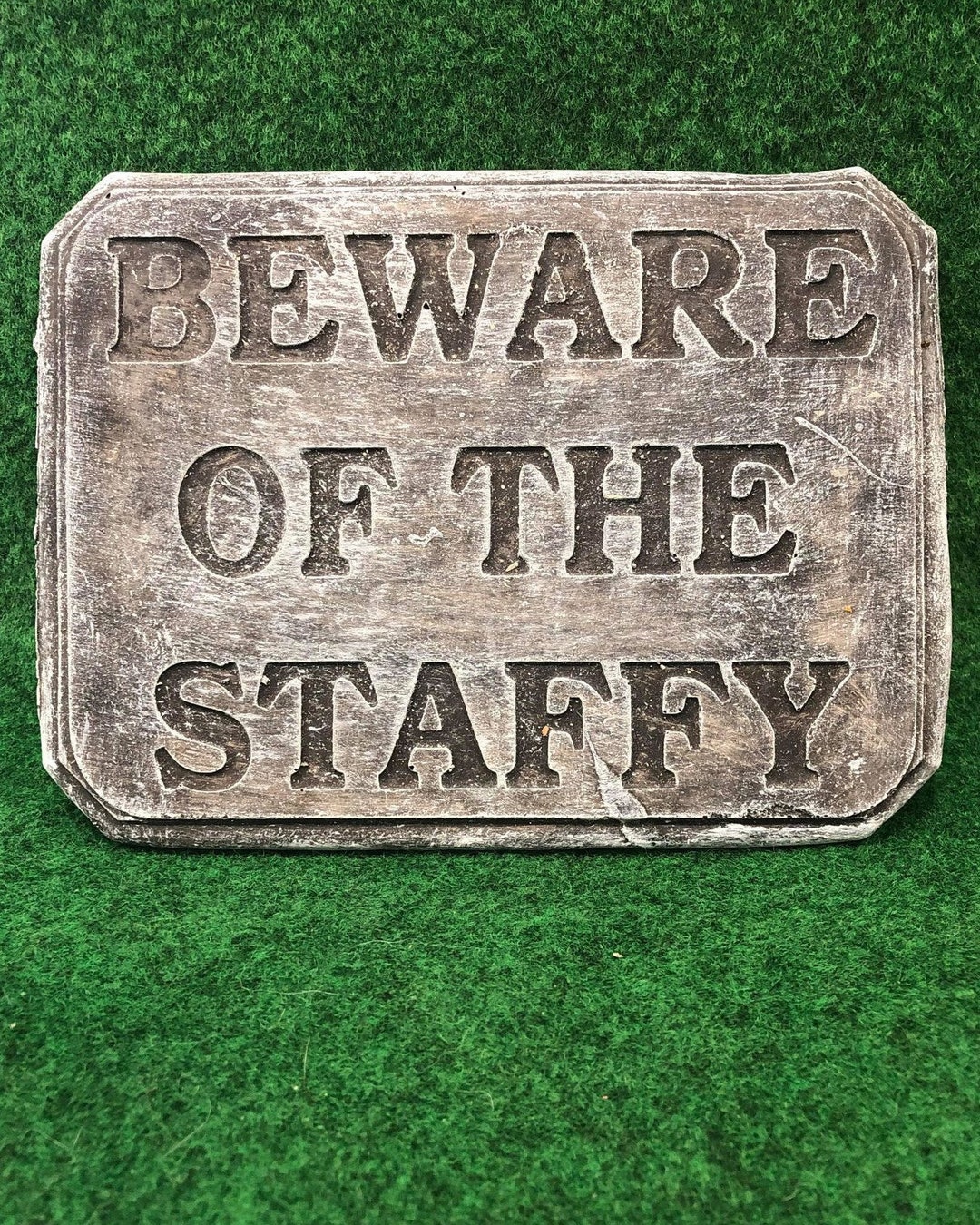 Beware of The Staffy Concrete Wall Plaque Funny Hanging Sign - Etsy ...