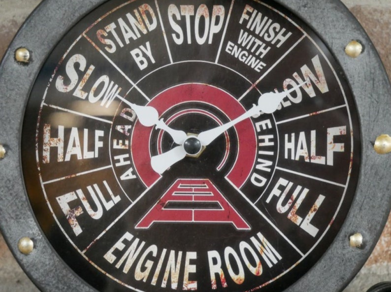 Vintage Steam Engine Control Train Clock Antique Wall Mounted - Etsy