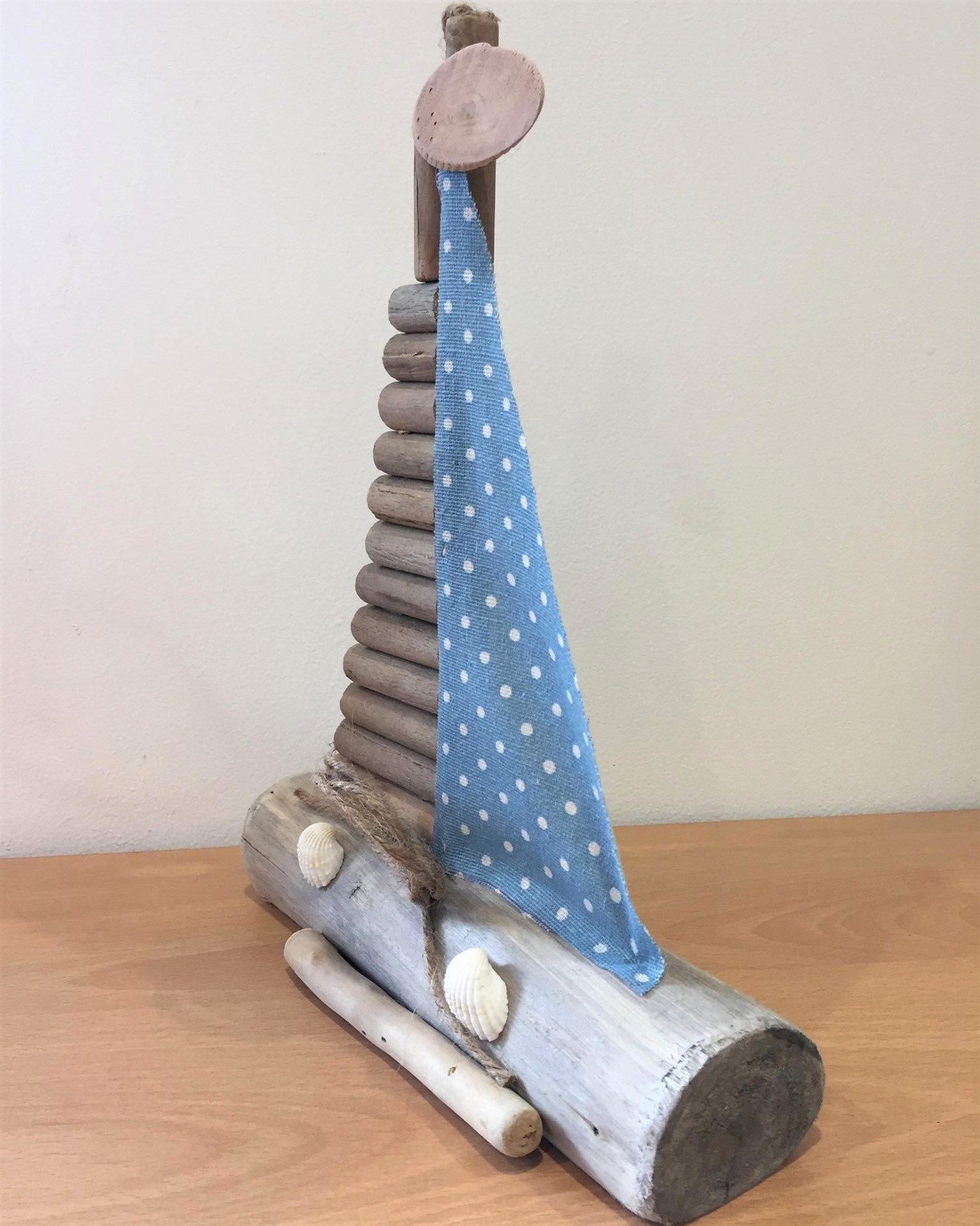 Wooden Hanging Driftwood Boat Sculpture Nautical Home Seaside - Etsy