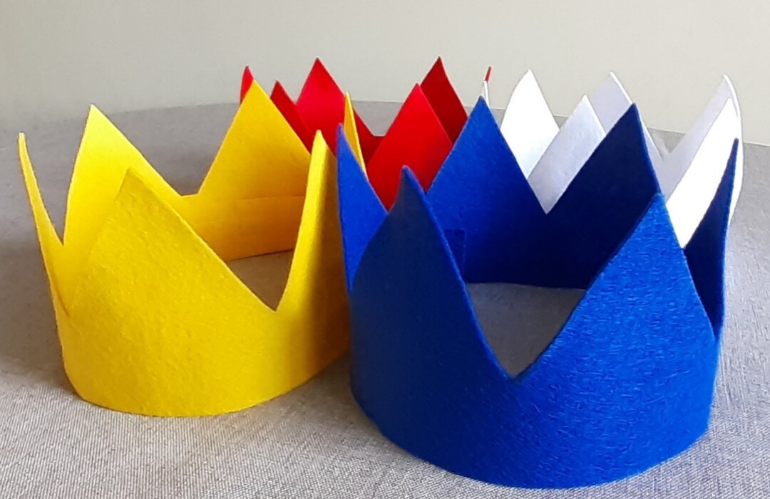 Reusable Felt Crown With Velcro Fastener - Etsy UK