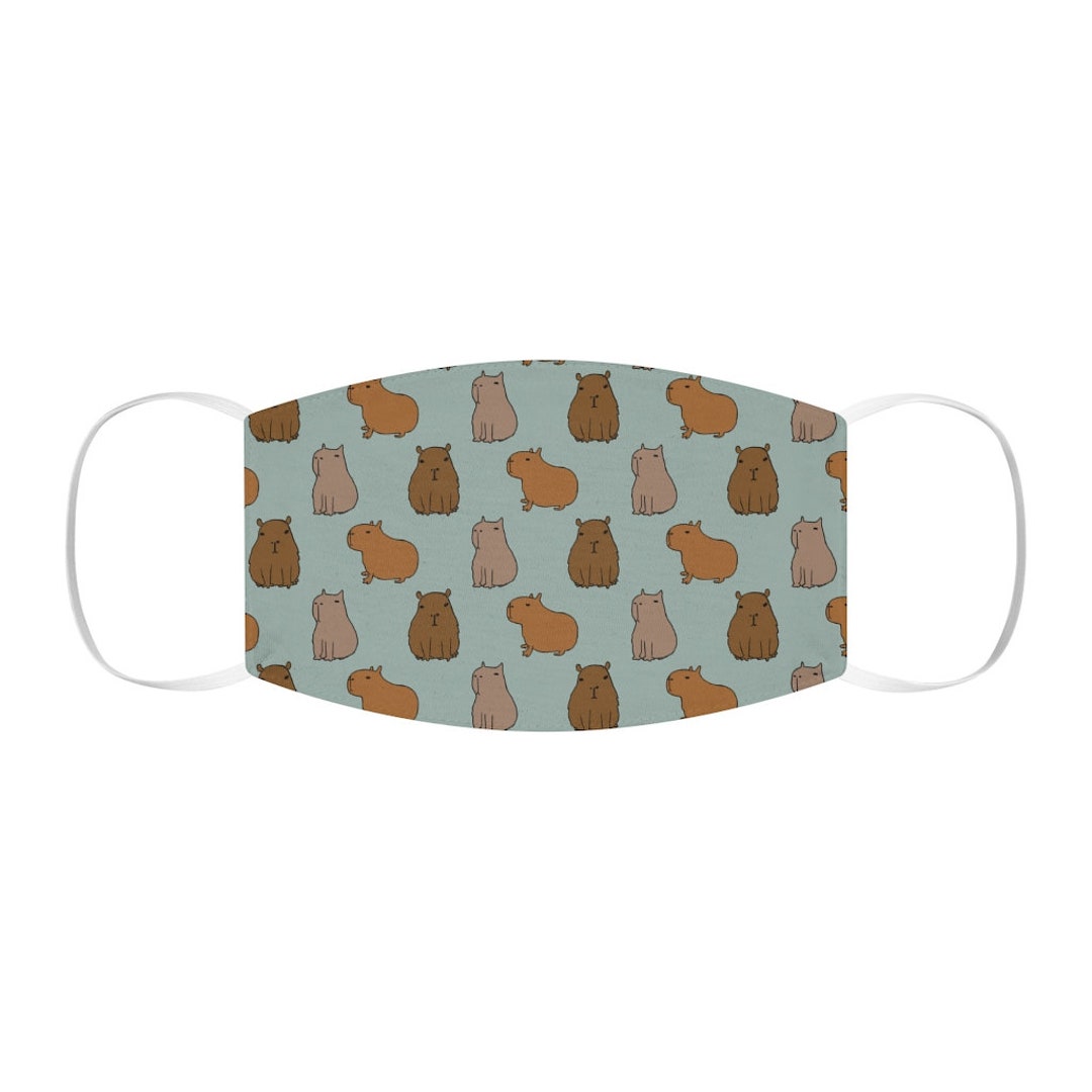 Capybara Face Mask Reusable, Machine Washable, Double / Two Layer ...