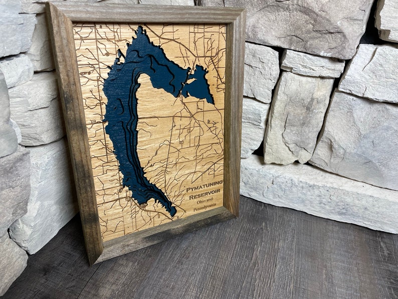 Customizable Medium Pymatuning Lake Depth Map - Etsy