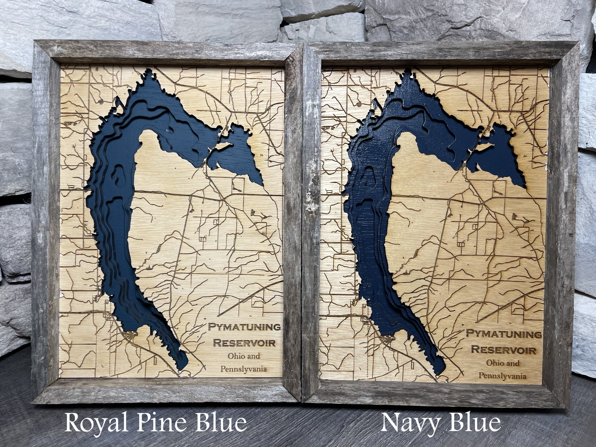 Customizable Medium Presque Isle Lake Depth Map Erie PA - Etsy