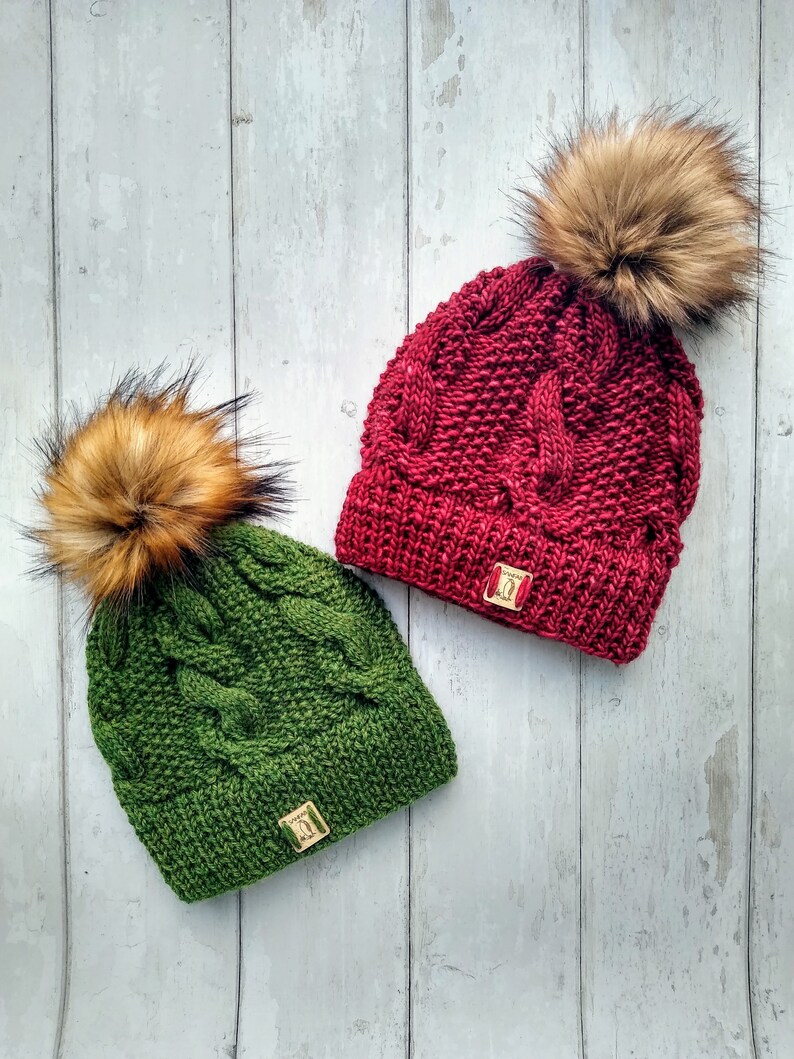 Hat Knit Pattern Tati Toque Pattern Bundle Bulky Yarn Chunky Yarn ...