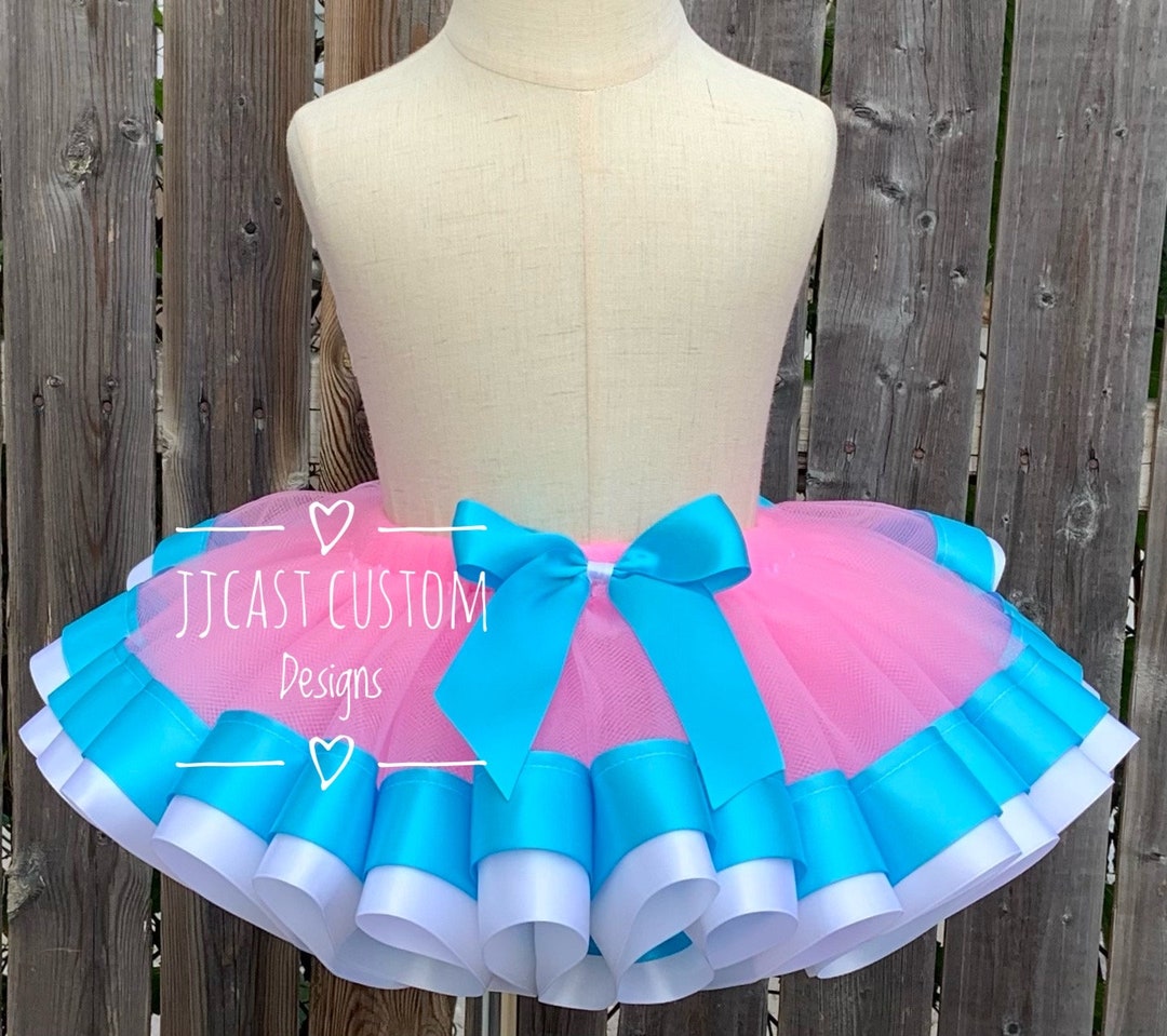 Pink Turquoise White Tutu for Girls Tutu for Baby Ribbon - Etsy