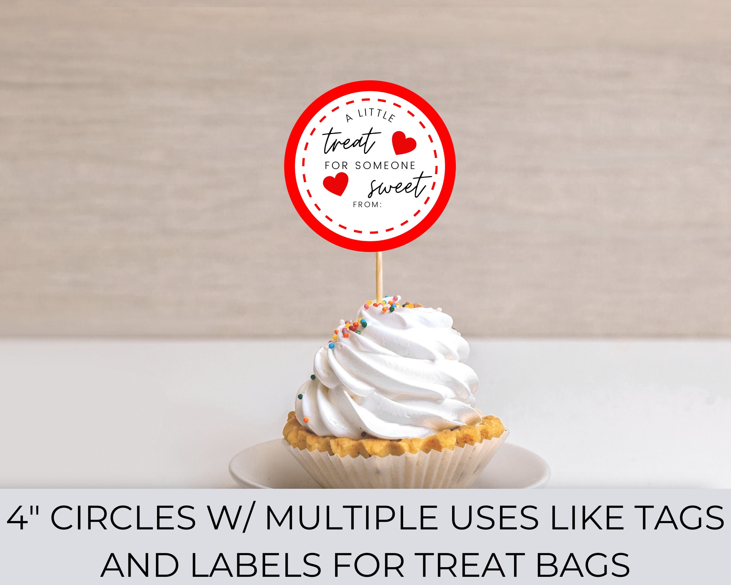 Valentine's Gift Tags, Printable Gift Tags, Round Valentines Labels ...