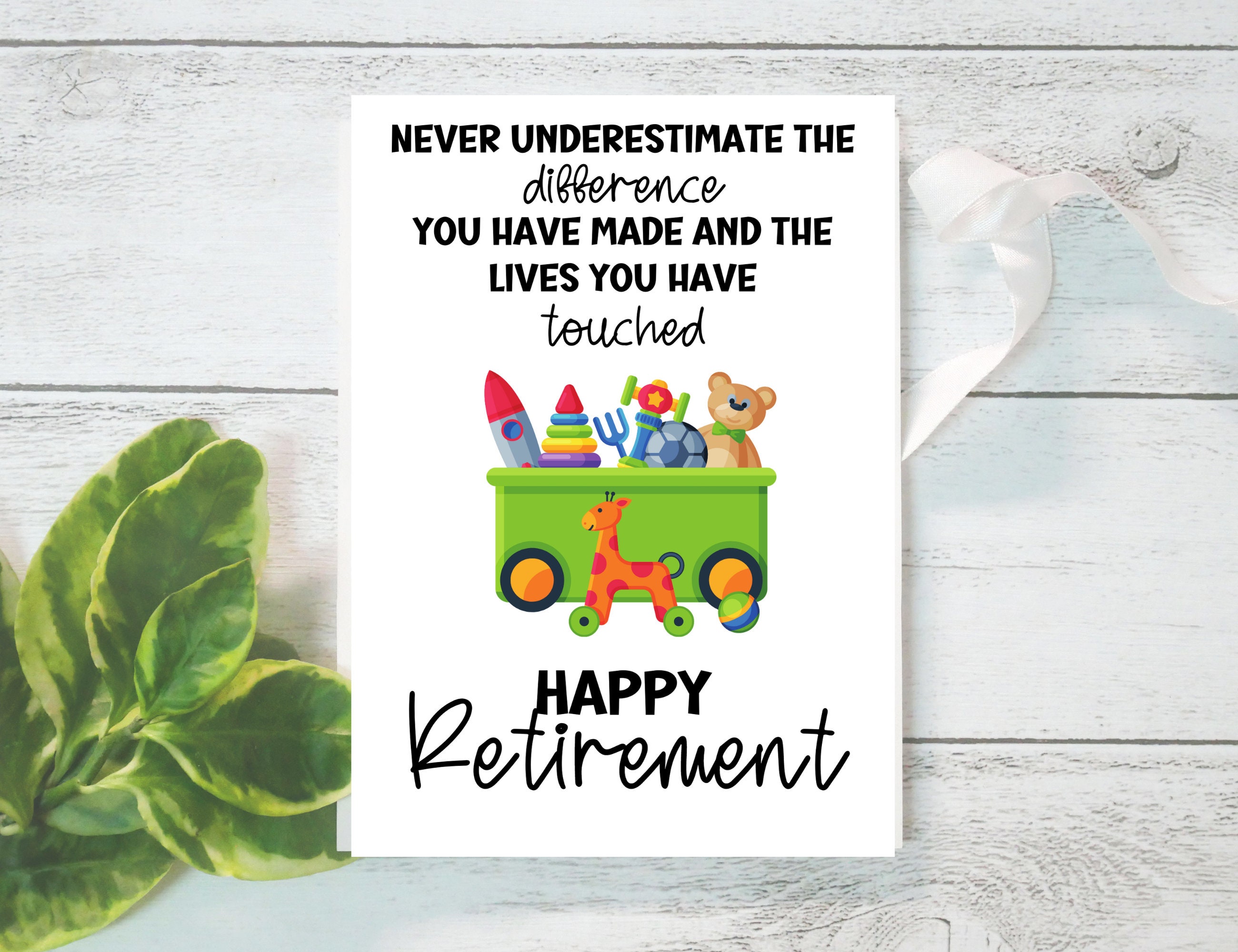 Happy Retirement Card, Printable Retirement Card for Childcare Provider ...