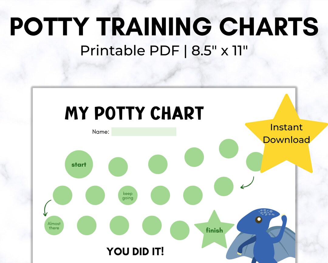 Potty Training Chart Printable, Kids Reward Tracking, Potty Training ...