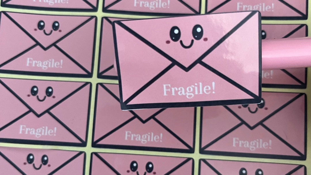 Fragile Sticker L Please Handle With Care Label L Small Business ...