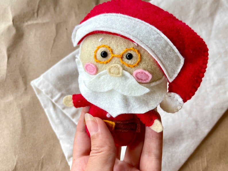 Christmas PDF Pattern Felt Santa Claus / Felt Santa Sewing - Etsy
