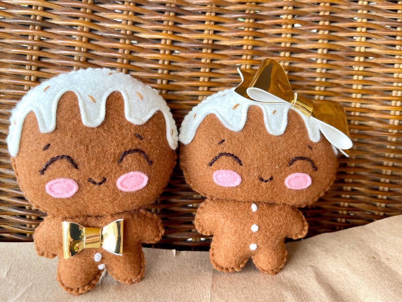 Christmas PDF Pattern Felt Gingerbread / Felt Gingerbread - Etsy