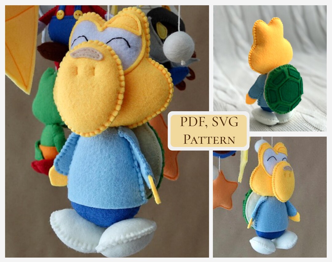 PDF Koopa Paratroopa Felt Pattern / Mario Nursery Decor DIY / Paper ...