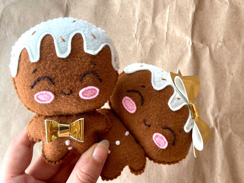 Christmas PDF Pattern Felt Gingerbread / Felt Gingerbread - Etsy