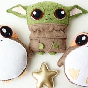 PDF Porg and Baby Yoda Felt Toy Pattern / Star Wars Felt Pattern Pdf ...