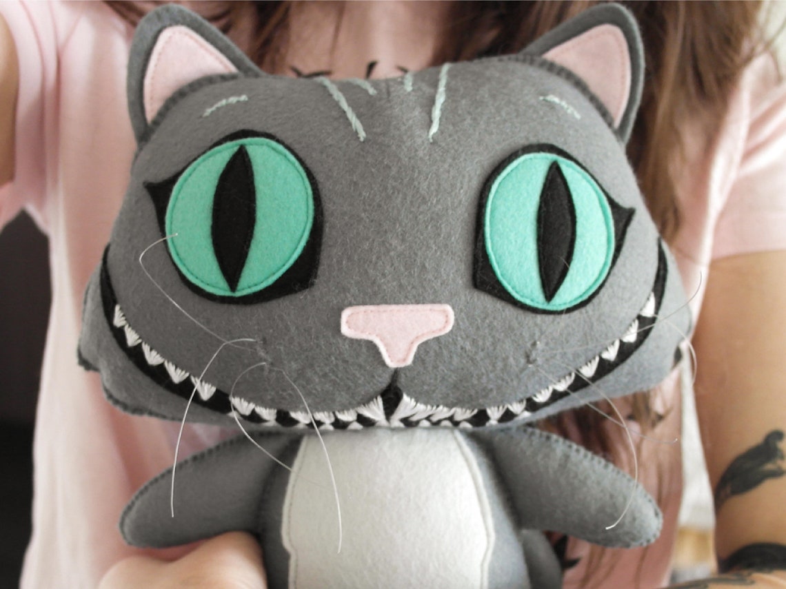 PDF Cheshire Cat Doll Pattern / Felt Cat Sewing Pattern / - Etsy