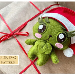 Christmas PDF Pattern Felt Grinch / Felt Green Grinch Sewing Pattern ...