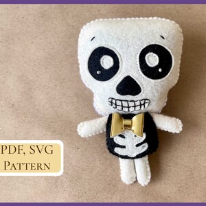 PDF Skeleton Felt Sewing Pattern / Halloween Soft Felt Toy Pattern ...