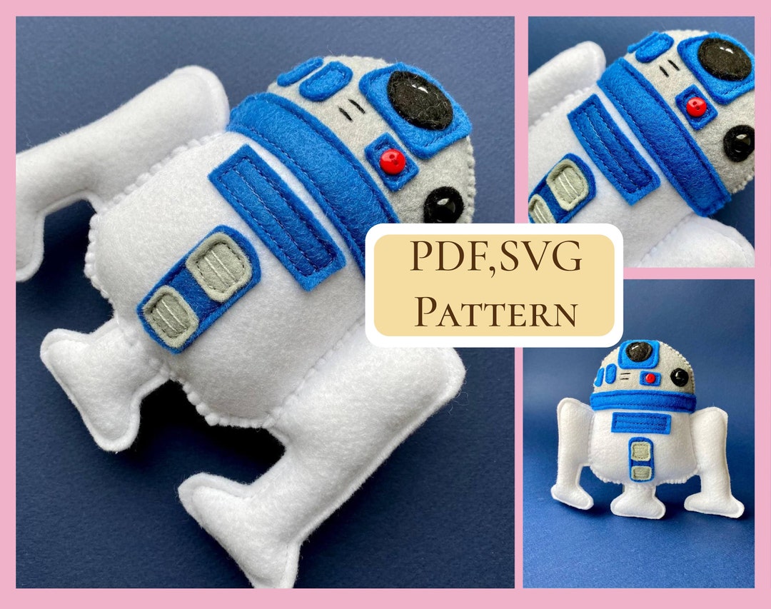 PDF R2D2 Doll / Felt Easy Sewing Pattern / Star Wars Soft Doll Toy ...
