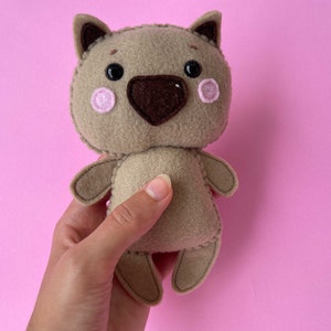 Wombat PDF Felt Toy Pattern / Felt Easy Sewing Doll Pattern / Cute ...