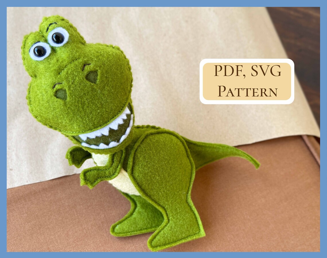 PDF Rex Dinosaurs Doll Pattern / Felt Easy Sewing Pattern / - Etsy