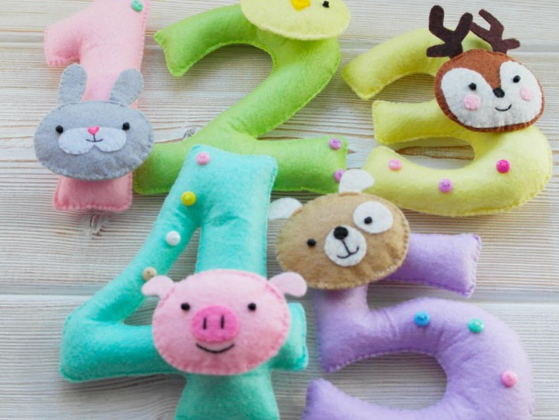 PDF Felt Numbers Toy Pattern / Animal Felt Pattern Pdf / - Etsy