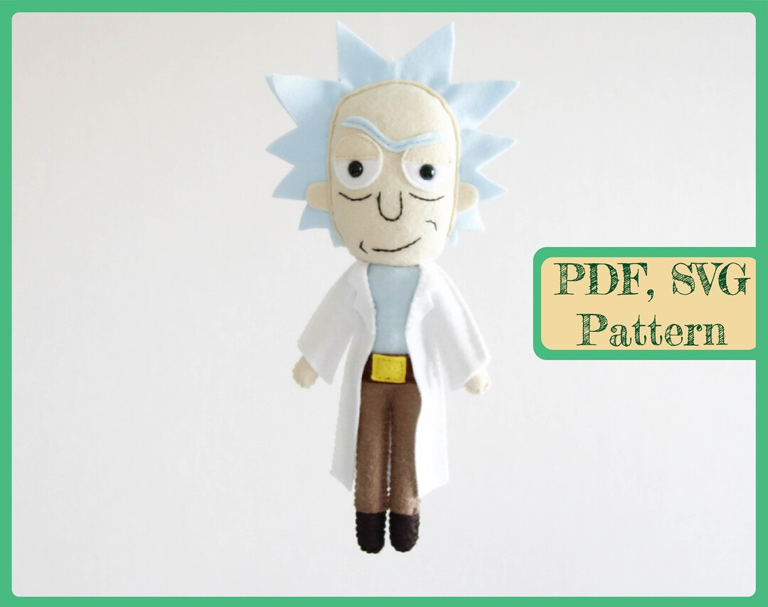 PDF Rick in a Lab Coat Doll Pattern / Doctor Felt Pattern Toy / DIY ...