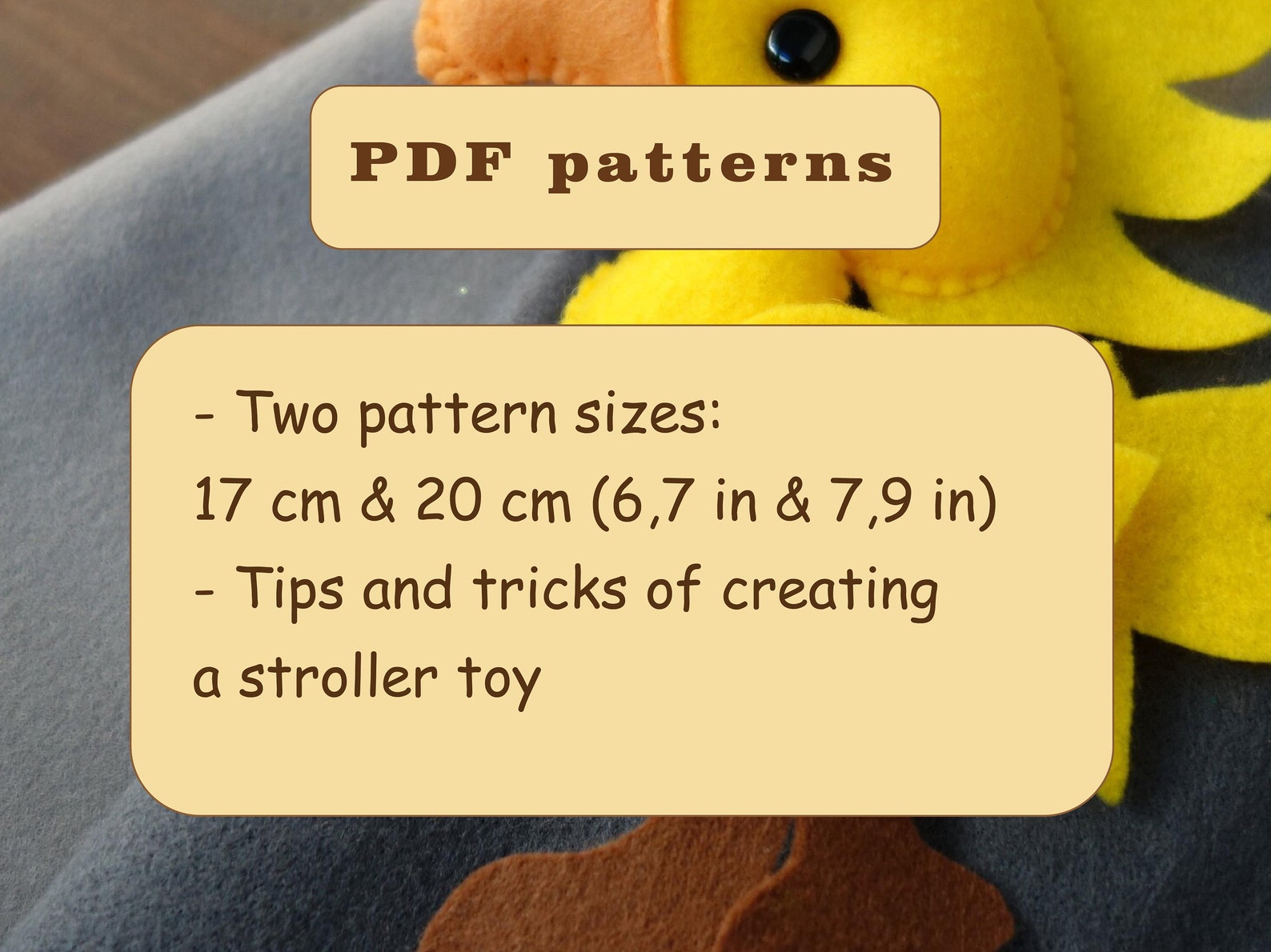 PDF Chocobo Doll Pattern / Riding Bird Felt Easy Sewing - Etsy