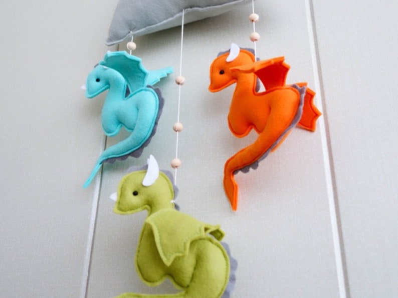 PDF Dragons Baby Mobile Pattern / Mythological Felt Banner DIY - Etsy