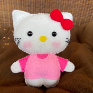 PDF Kawaii Kitty Pattern / Felt Kitty DIY Pattern / Pink Cat Soft Toy ...