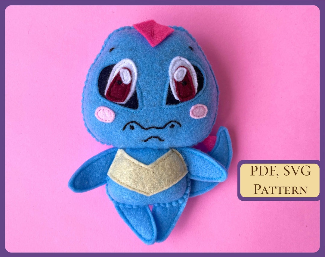 PDF Totodile Toy Pattern / Felt Easy Sewing Pattern / Pokemon Soft Doll ...