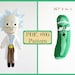 PDF Pickle and Rick in a Lab Coat Doll Pattern / Set 2 in 1 Felt ...