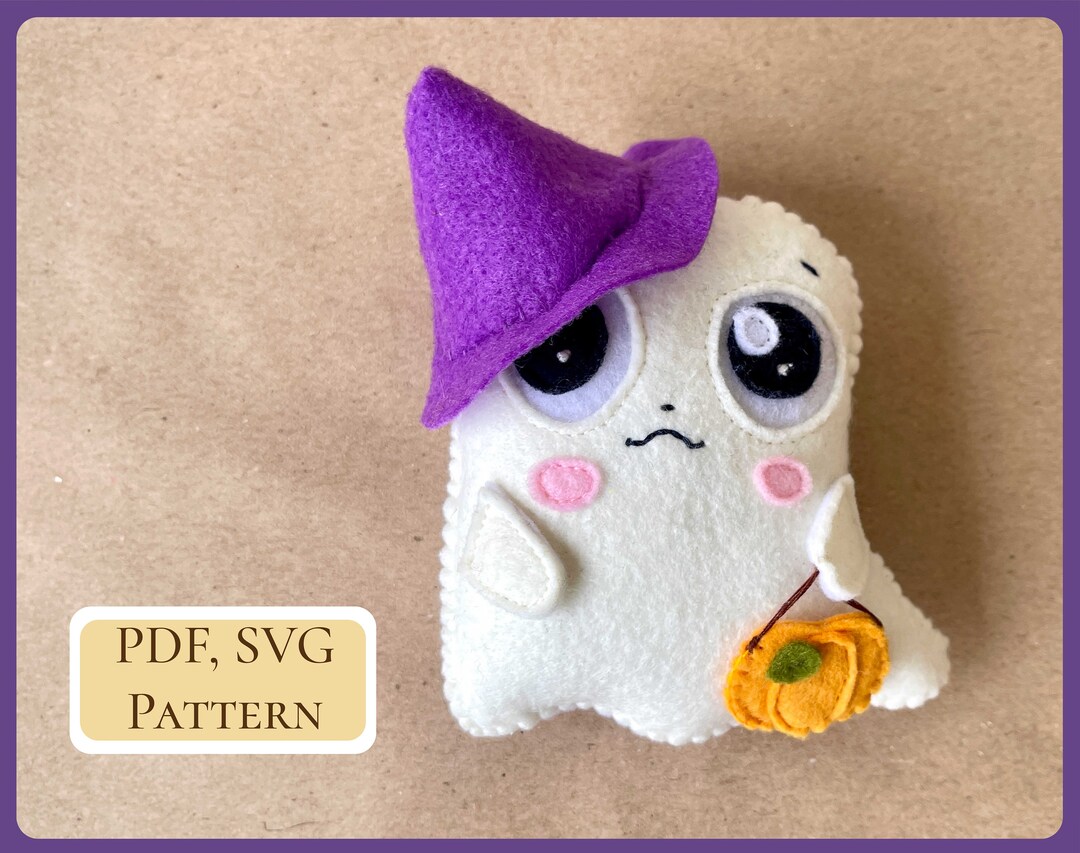 PDF Ghost Felt Sewing Pattern / Halloween Soft Felt Toy Pattern / Cute ...